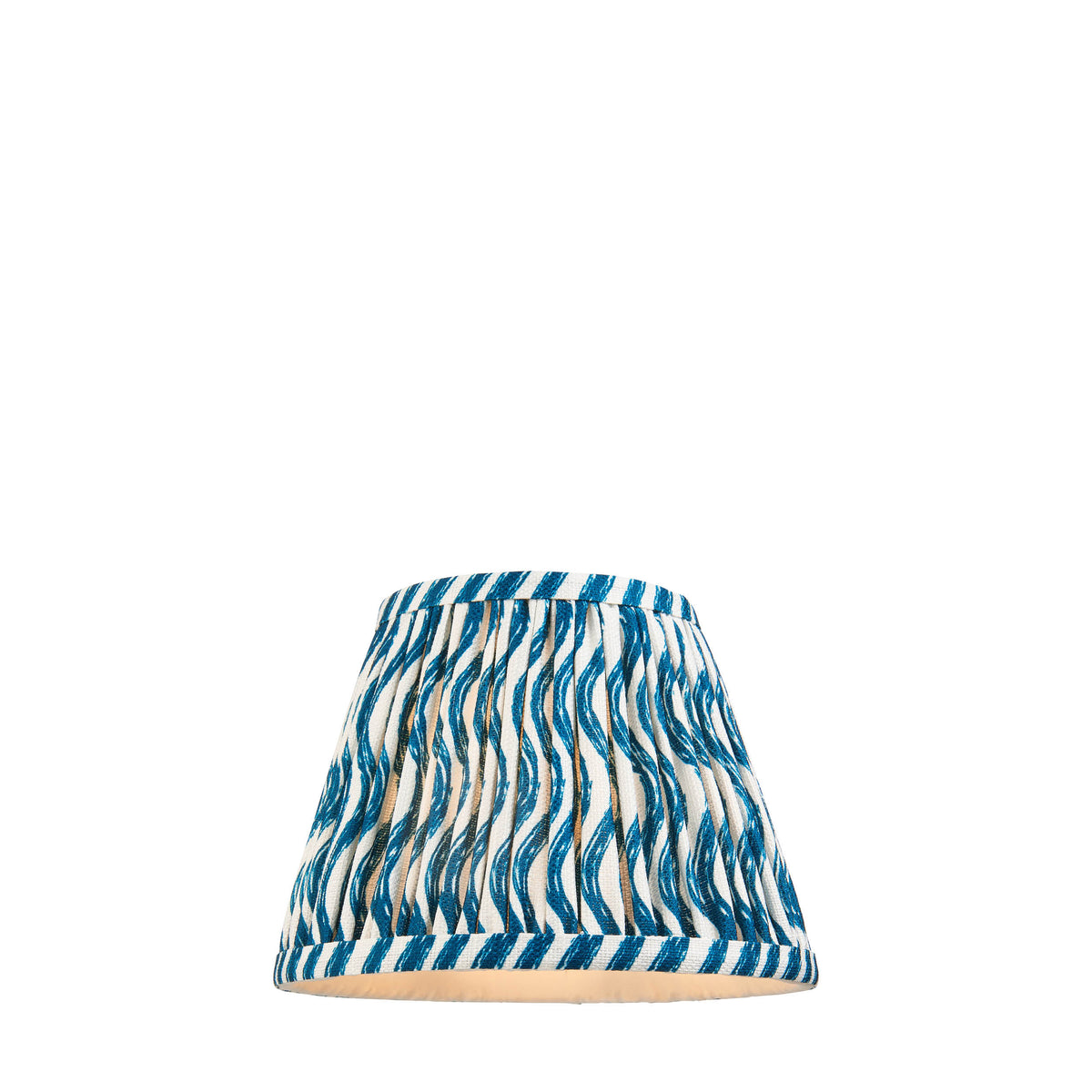 Ripple 20cm Tapered Shade - Patterned Blue Lamp Shade – Comet Lighting