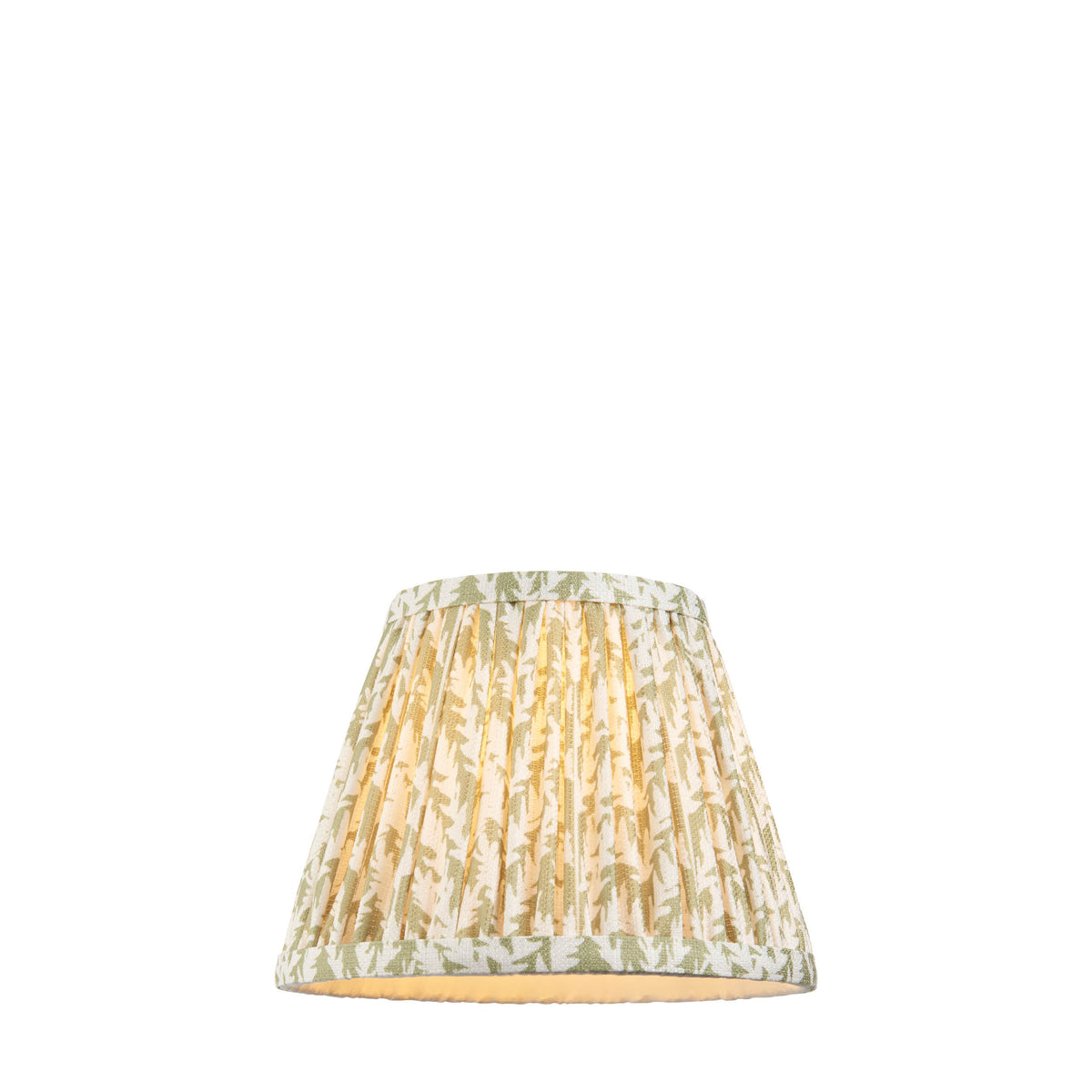 Leaf 20cm Tapered Shade - Herb Garden Green Leaf Patterned Linen Lamp ...