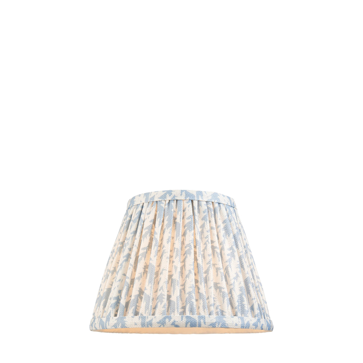 Leaf 20cm Tapered Shade - Shell Bay Blue Leaf Patterned Linen Lamp Sha ...