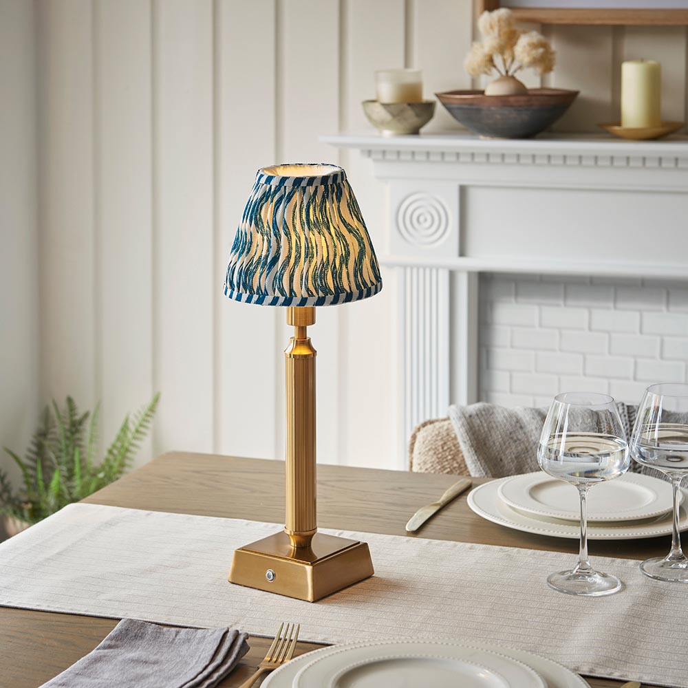 Trobridge Rechargeable & Ripple 16cm Marlin blue shade – Comet Lighting