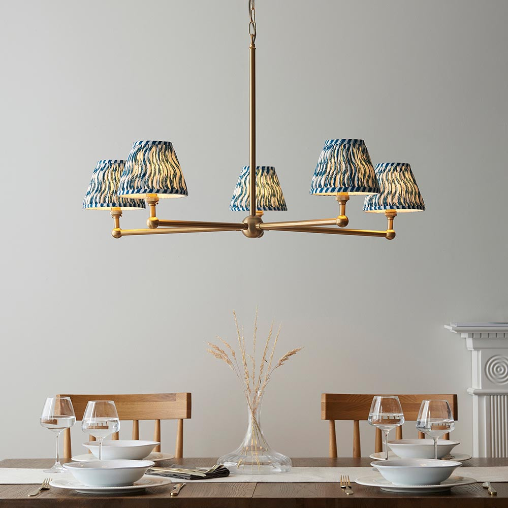 Santiago & Ripple 16cm Marlin blue shade 5Lt Pendant – Comet Lighting