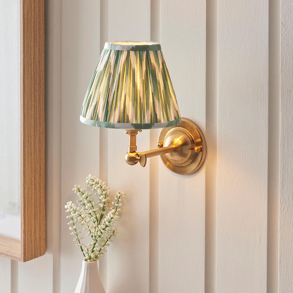 Dome Wing & Zigzag 16cm Cotswold green shade – Comet Lighting