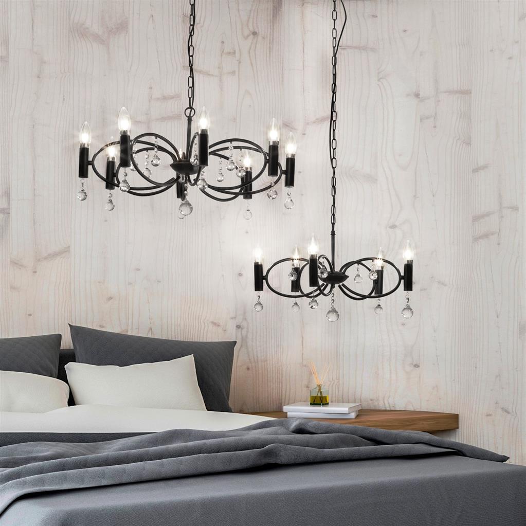 Chelsea 8Lt Pendant Ceiling Light Black – Comet Lighting