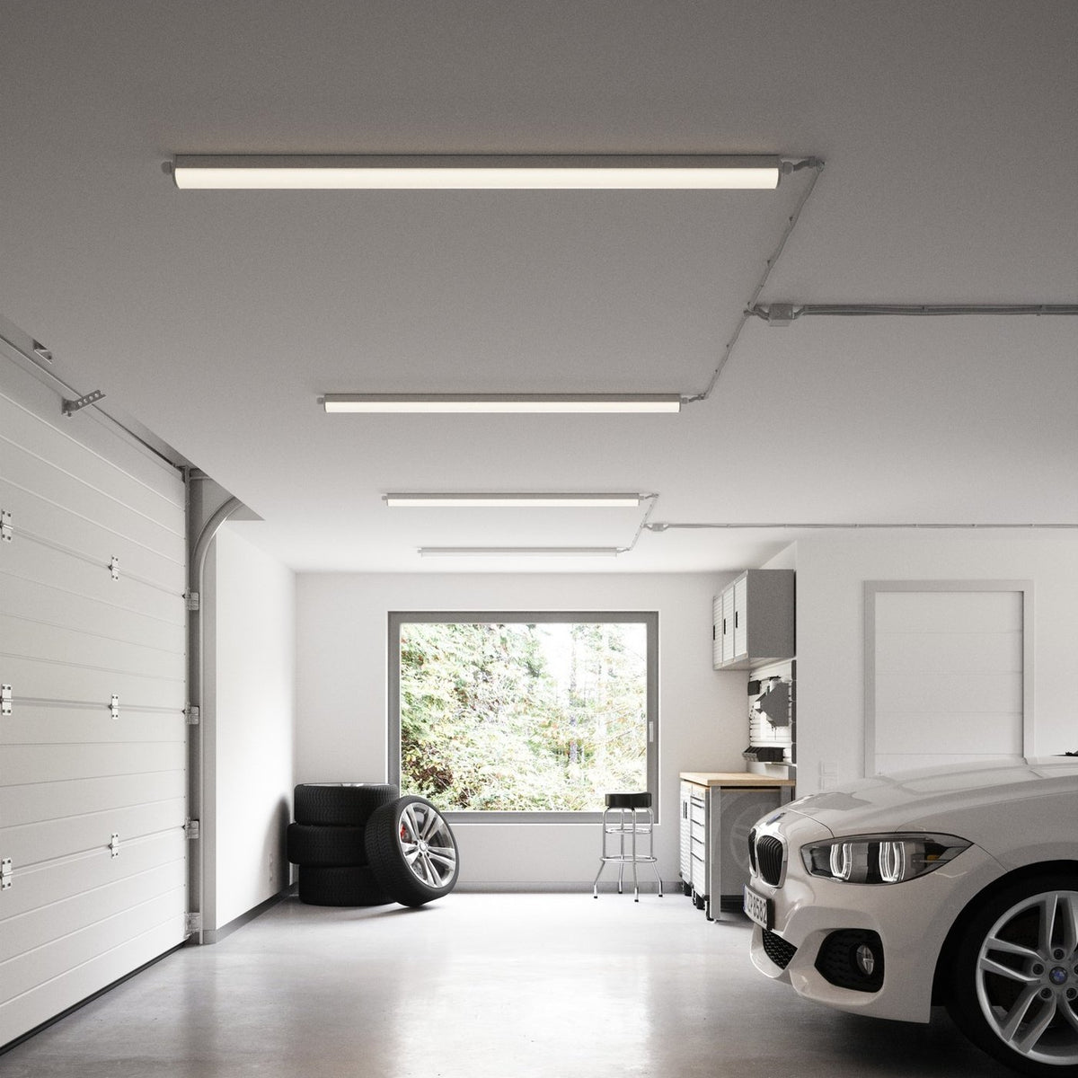 Westport 60 Single | Batten Light Fitting | Grey – Comet Lighting