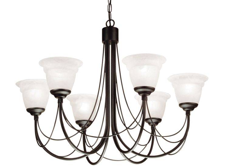 Elstead CB6-BLACK Carisbrooke 6-Light Chandelier Black – Comet Lighting