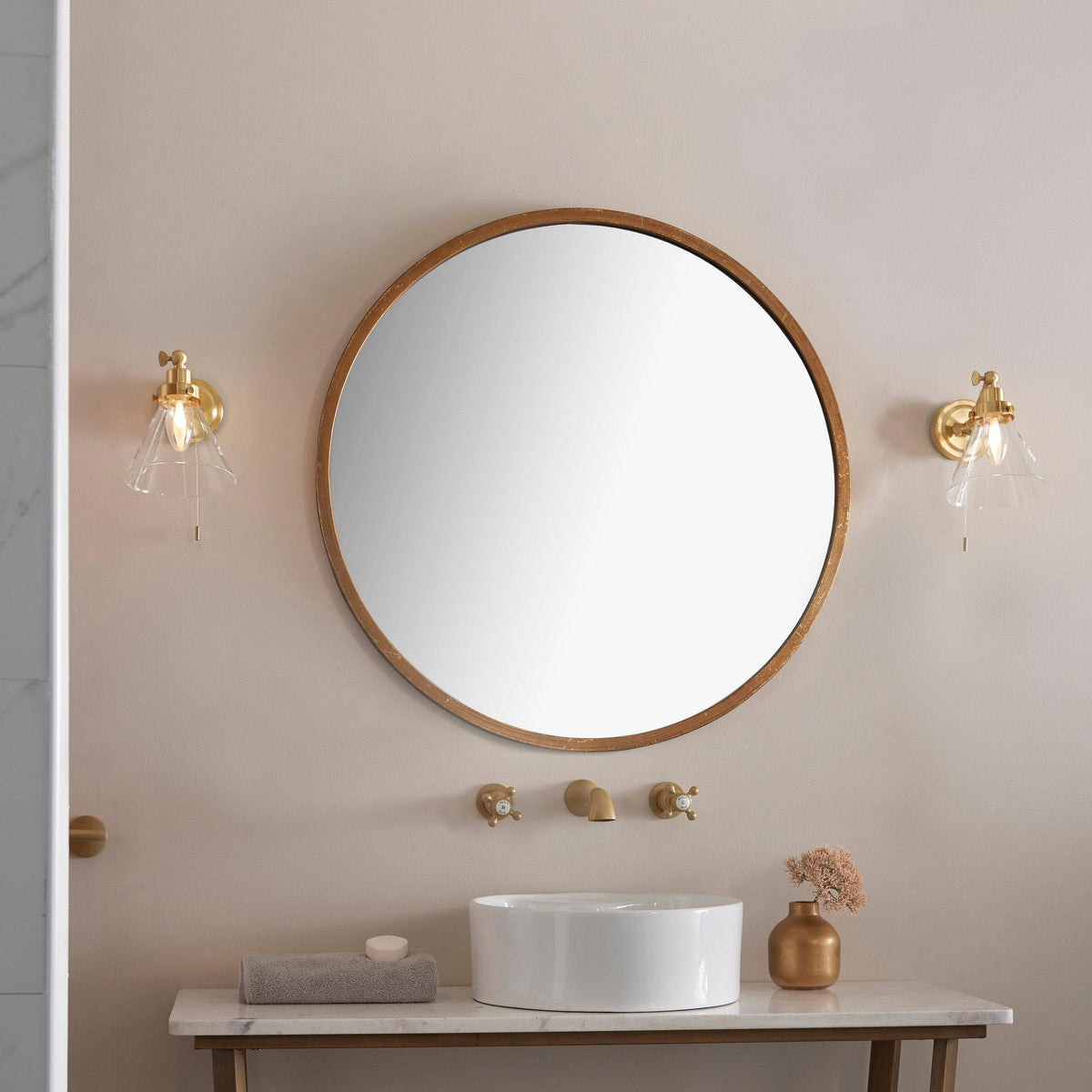 Faraday Wall Light Satin Brass – Comet Lighting