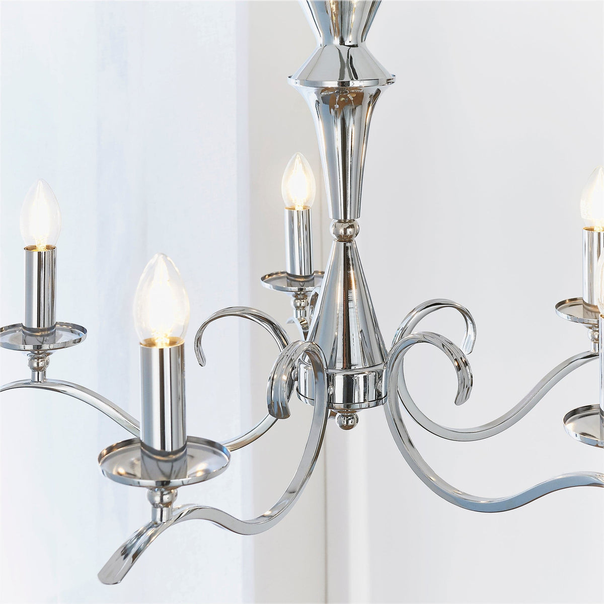 Kora 5-Light Pendant Ceiling Light Chrome – Comet Lighting