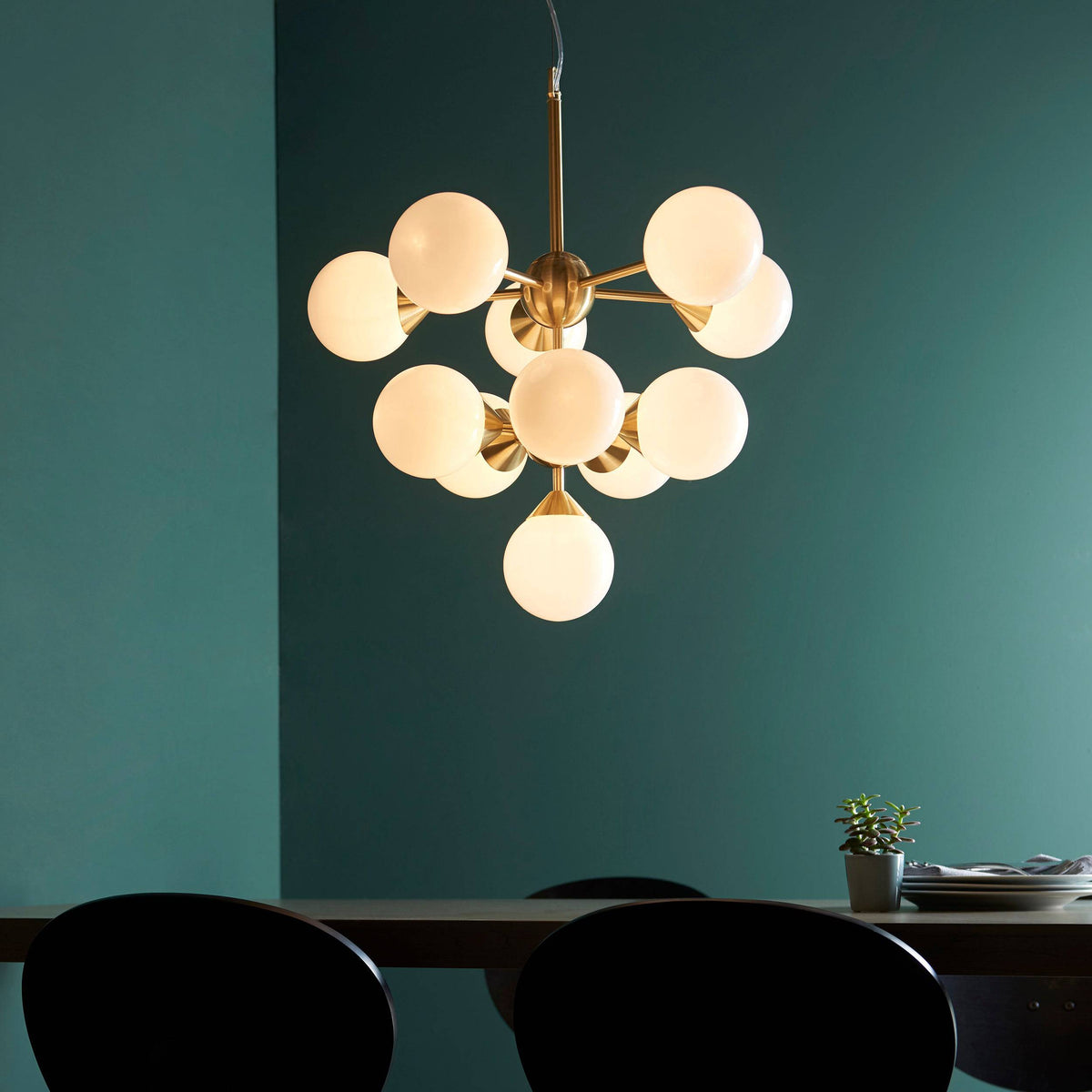Oscar 11-Light Pendant Ceiling Light Brass – Comet Lighting
