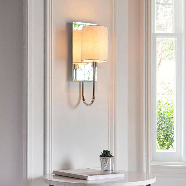 Hayes Wall Light Bright Nickel – Comet Lighting