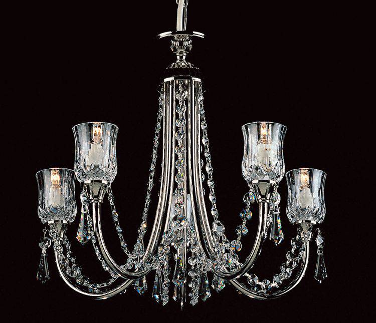 STARLITE Tulip 5lt Ceiling Light Nickel – Comet Lighting