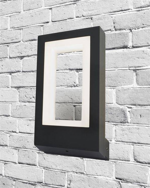 Berlin Outdoor Wall Light - Dark Grey, Frosted Diffuser,IP44 – Comet ...