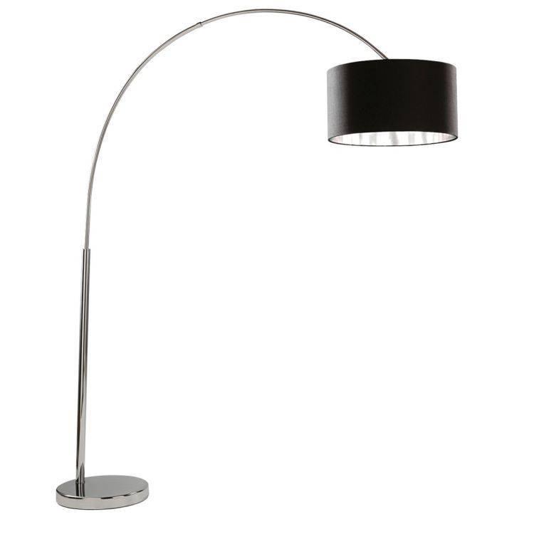 Searchlight 1013CC Arcs Chrome Floor Lamp Black Shade – Comet Lighting