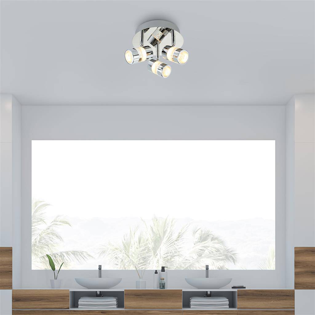 Searchlight Bubbles Chrome 3 Ceiling Spotlight Bubbles Effect – Comet ...