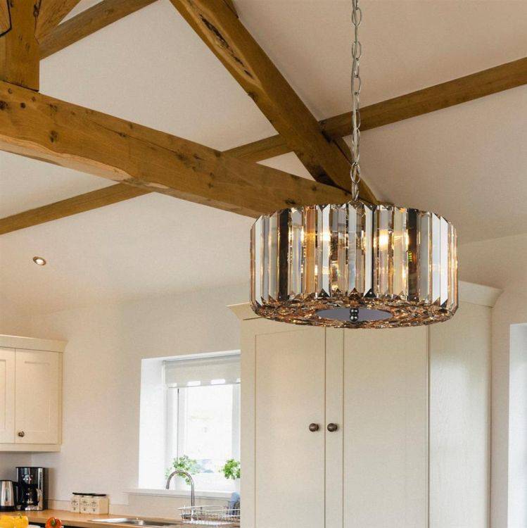 Searchlight Chapeau 3Lt Pendant/Semi-Flush- Amber, Smoke & Clear ...